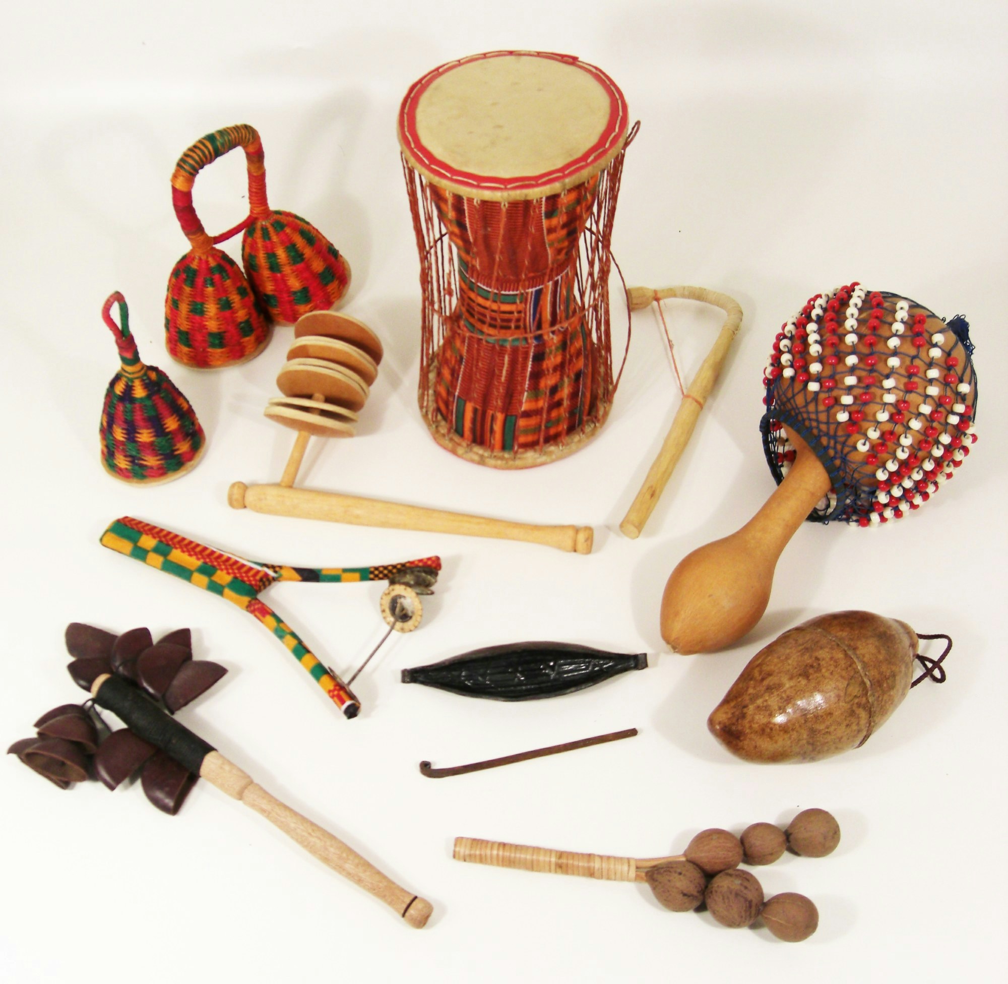 Knock on Wood Fair Trade Ghanaian Percussion Pack. 10 Instruments